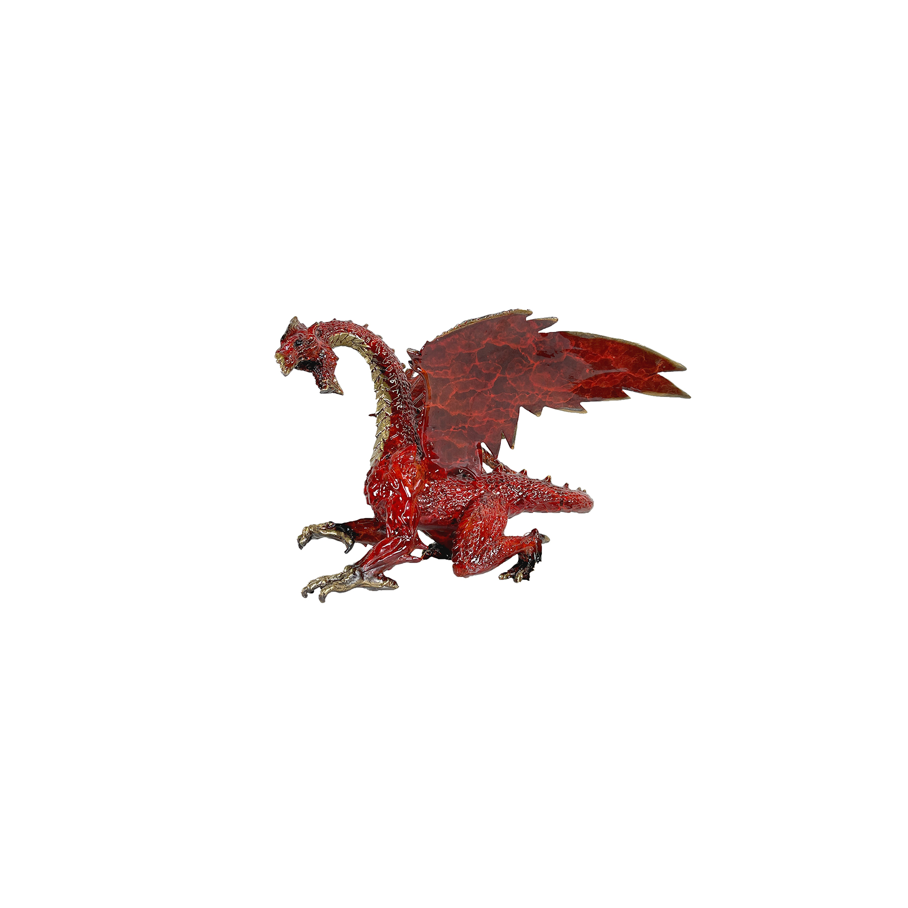 Bronze Candy Red Dragon Table-top Sculpture - Florida Bronze Statues ...