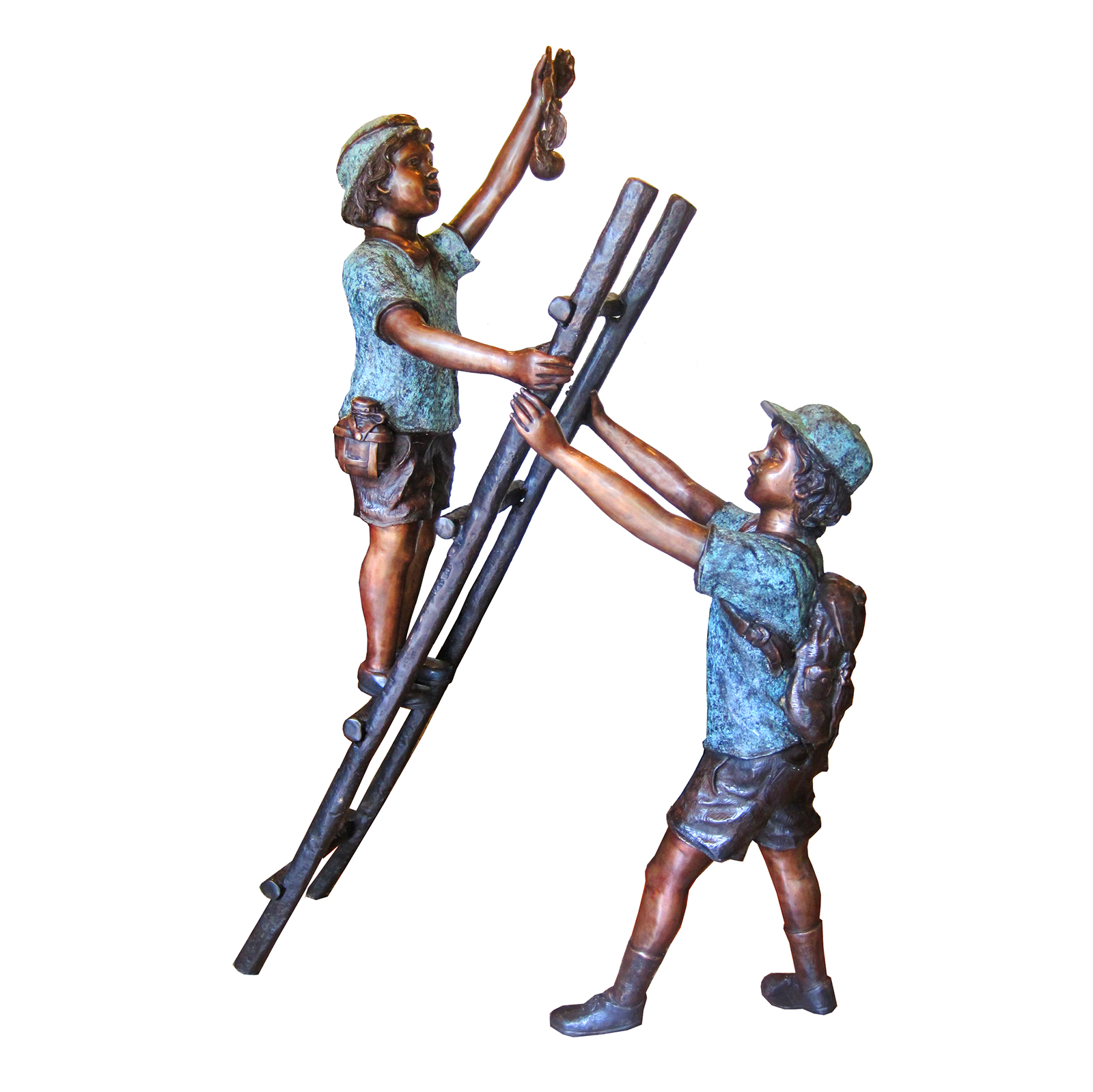 Bronze Children on Ladder Sculpture - Florida Bronze Statues ...