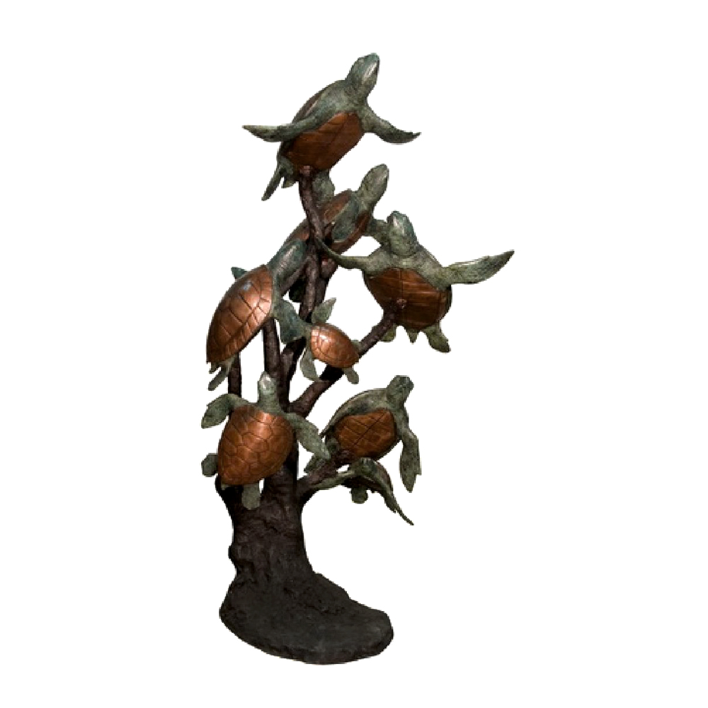 Bronze Eight Sea Turtles Fountain Sculpture - Florida Bronze Statues ...