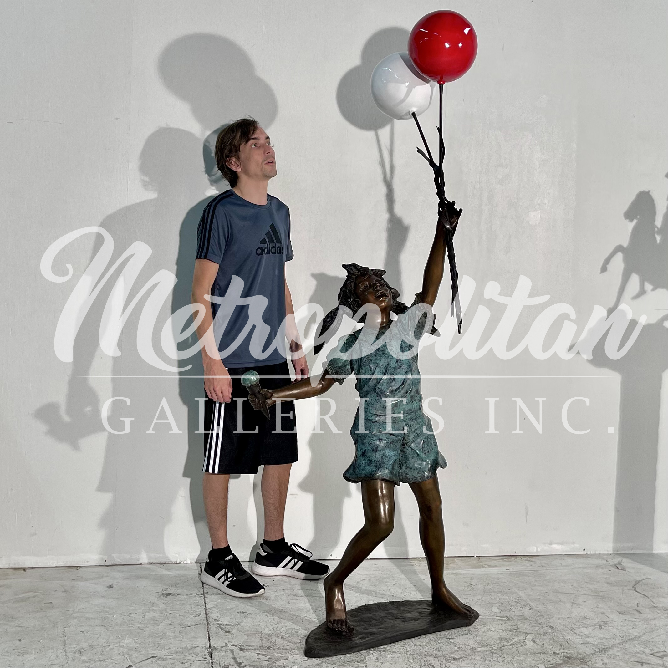 Bronze Girl with Balloons & Ice Cream Cone Sculpture - Florida Bronze ...
