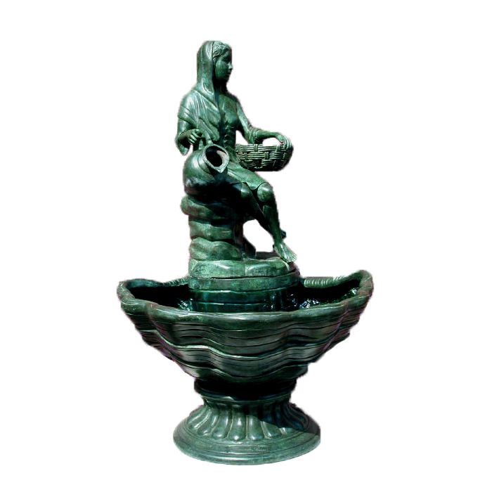 Bronze Lady on Shell Fountain - Florida Bronze Statues, Sculptures and ...