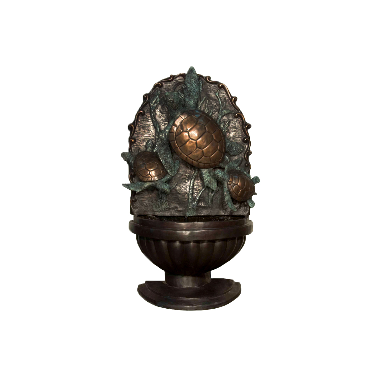 Bronze Sea Turtle Trio Wall Fountain Sculpture - Florida Bronze Statues ...