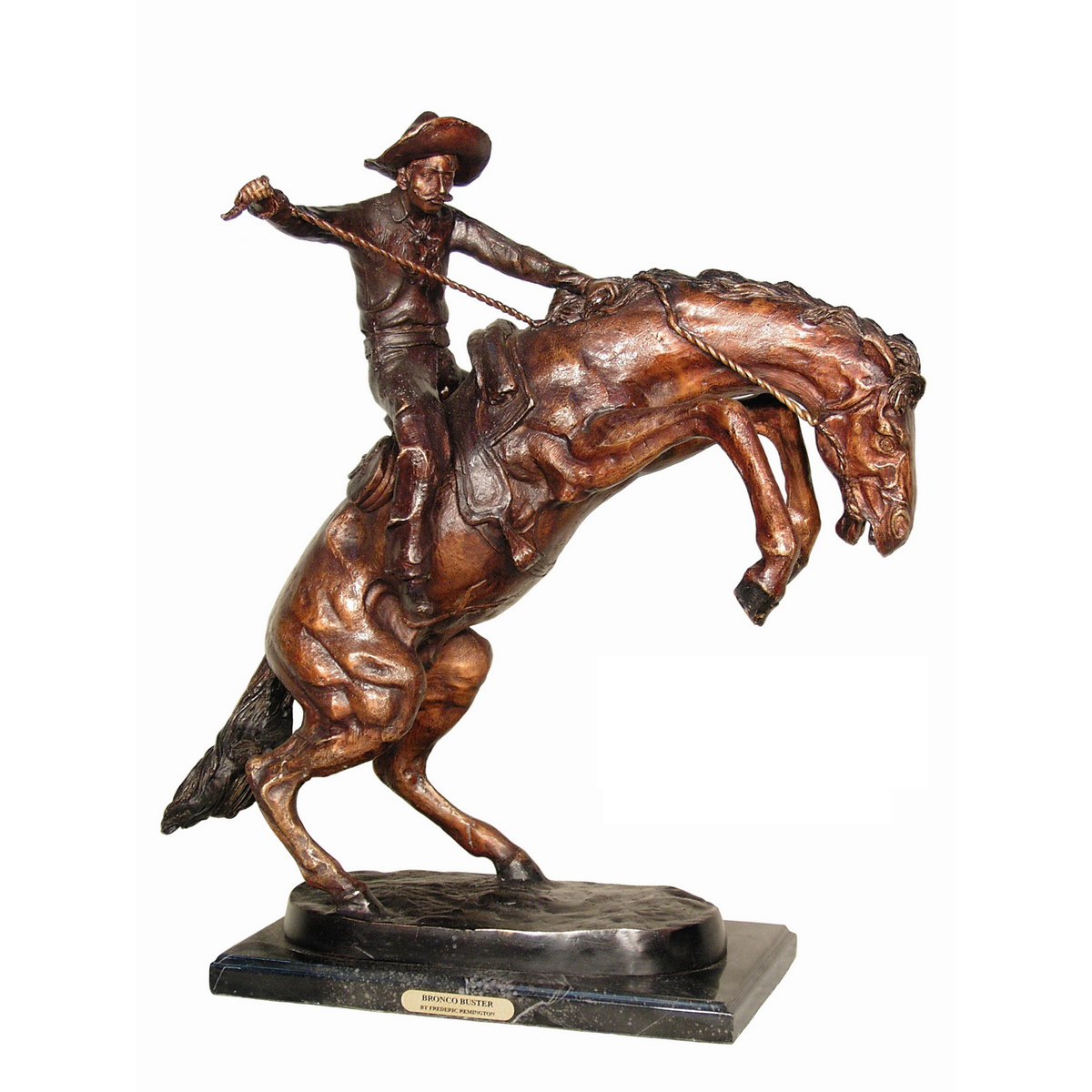 Bronze Frederick Remington Bronco Buster Tabletop Sculpture – Florida ...