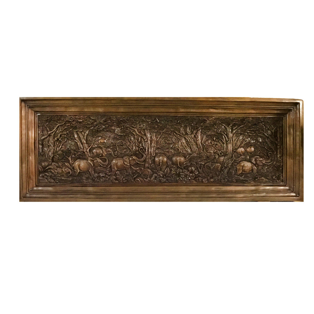 Bronze Elephant Wall Mural - Florida Bronze Statues, Sculptures and ...