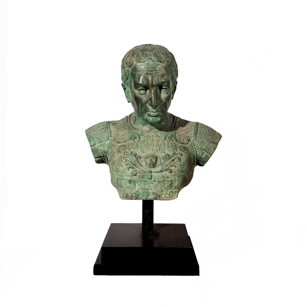 Bronze Caesar Bust Table Top Sculpture - Florida Bronze Statues ...