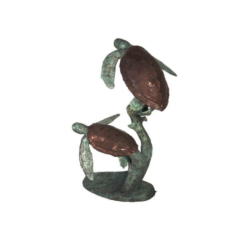 Bronze Two Sea Turtles Fountain Sculpture - Florida Bronze Statues ...